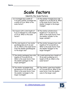 Scale Factors Worksheets | Measurement - 15 Worksheets.com