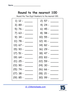 Round to the Nearest 100 Worksheets - 15 Worksheets.com