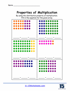 Properties of Multiplication Worksheets | Conceptual Fluency - 15 ...