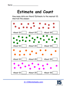 Estimate the Count Worksheets - 15 Worksheets.com