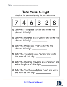 6-Digit Place Value Worksheets | Practice Activity Sheets - 15 ...