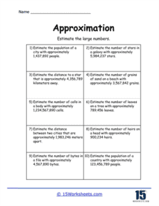 Approximation Worksheets - 15 Worksheets.com
