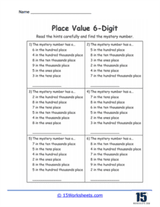 6-Digit Place Value Worksheets | Practice Activity Sheets - 15 ...