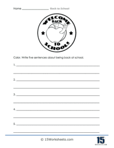 Back to School Worksheets - 15 Worksheets.com