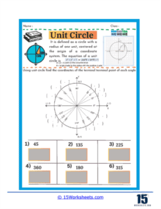 Unit Circle Worksheets - 15 Worksheets.com