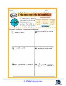 Trigonometric Identities Worksheets - 15 Worksheets.com