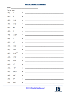 Exponential Equations Worksheets - 15 Worksheets.com