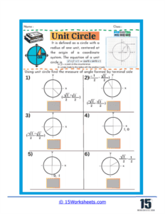 Unit Circle Worksheets - 15 Worksheets.com