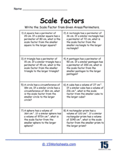 Scale Factors Worksheets | Measurement - 15 Worksheets.com