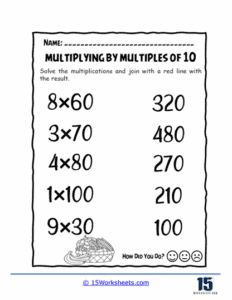Multiplying by 10s Worksheets - 15 Worksheets.com