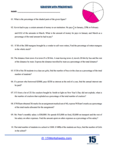 Equations with Percentages Worksheets - 15 Worksheets.com