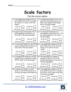 Scale Factors Worksheets | Measurement - 15 Worksheets.com