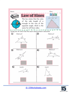 Law of Sines Worksheets - 15 Worksheets.com