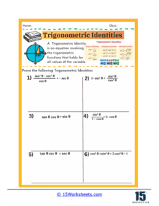 Trigonometric Identities Worksheets - 15 Worksheets.com