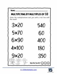 Multiplying by 10s Worksheets | Multiplication Skills - 15 Worksheets.com