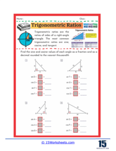 Trigonometric Ratios Worksheets - 15 Worksheets.com