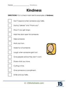Kindness Worksheets | Empathy & Compassion - 15 Worksheets.com