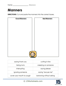 Manners Worksheets | Life Skill Series - 15 Worksheets.com