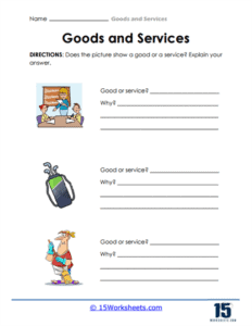 Goods and Services Worksheets - 15 Worksheets.com