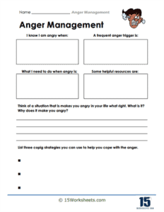 Anger Management Worksheets - 15 Worksheets.com