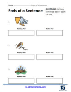Parts of a Sentence Worksheets | Grammar Skills - 15 Worksheets.com
