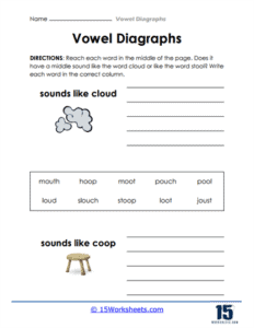 Vowel Digraphs Worksheets - 15 Worksheets.com