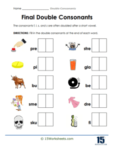 Double Consonants Worksheets - 15 Worksheets.com