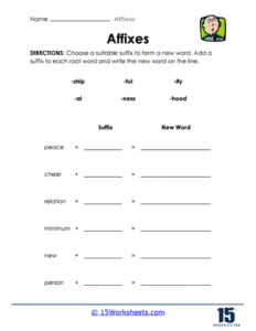 Affixes Worksheets | Grammar Enrichment - 15 Worksheets.com