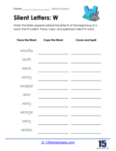 Silent Letters Worksheets | Using & Identifying- 15 Worksheets.com