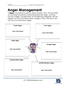 Anger Management Worksheets - 15 Worksheets.com