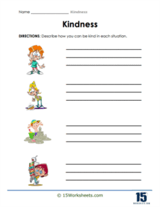 Kindness Worksheets | Empathy & Compassion - 15 Worksheets.com