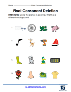 Final Consonant Deletion Worksheets - 15 Worksheets.com