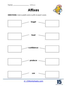 Affixes Worksheets | Grammar Enrichment - 15 Worksheets.com