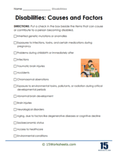 Disability Worksheets - 15 Worksheets.com