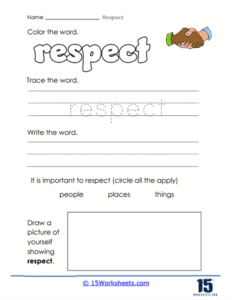 Respect Worksheets | Personal and Social Skills - 15 Worksheets.com