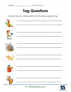 Tag Questions Worksheets | Conversation Drills - 15 Worksheets.com