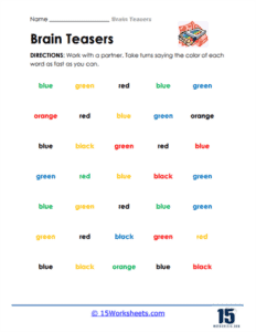 Brain Teasers Worksheets - 15 Worksheets.com