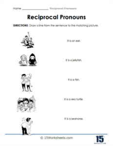 Reciprocal Pronouns Worksheets | Mutual Referencing - 15 Worksheets.com