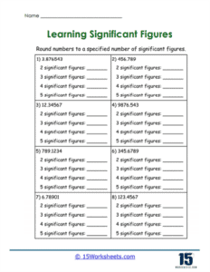 Significant Figures Worksheets - 15 Worksheets.com
