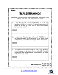 Scale Drawings Worksheets - 15 Worksheets.com
