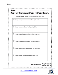 Part to Whole Worksheets | Ratios Collection - 15 Worksheets.com