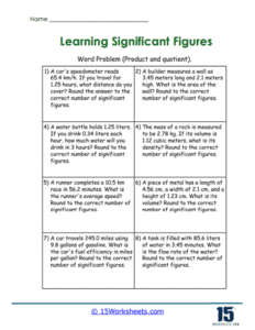 Significant Figures Worksheets - 15 Worksheets.com