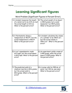 Significant Figures Worksheets - 15 Worksheets.com