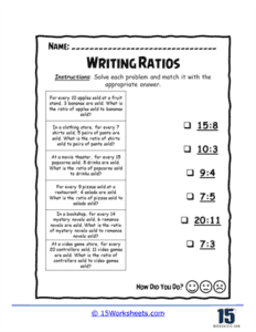 Writing Ratios Worksheets - 15 Worksheets.com
