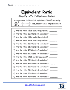 Equivalent Ratios Worksheets | Ratios and Proportions - 15 Worksheets.com