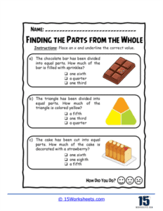 Finding the Parts from the Whole Worksheets - 15 Worksheets.com