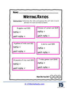 Writing Ratios Worksheets - 15 Worksheets.com