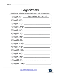 Logarithms Worksheets - 15 Worksheets.com