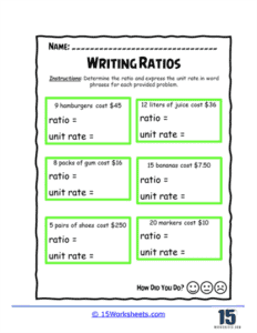 Writing Ratios Worksheets - 15 Worksheets.com