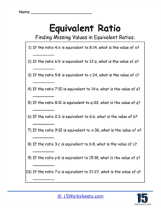 Equivalent Ratios Worksheets | Ratios and Proportions - 15 Worksheets.com